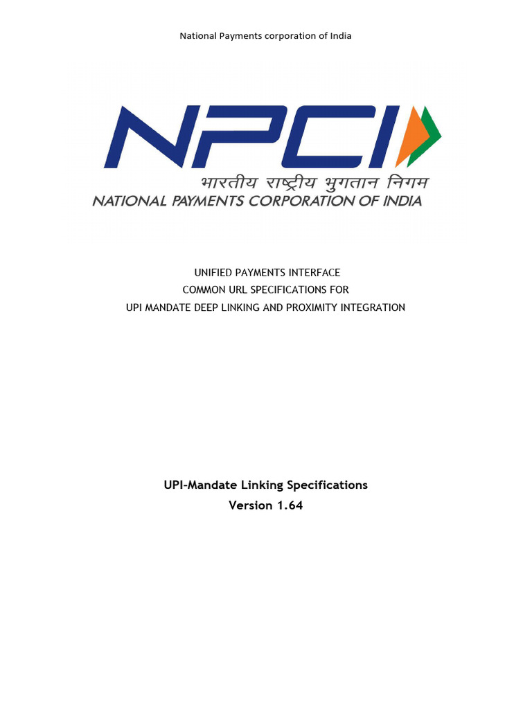 Annexure 2 Mandate Linking Specs v1.64 | PDF | Qr Code | Payments