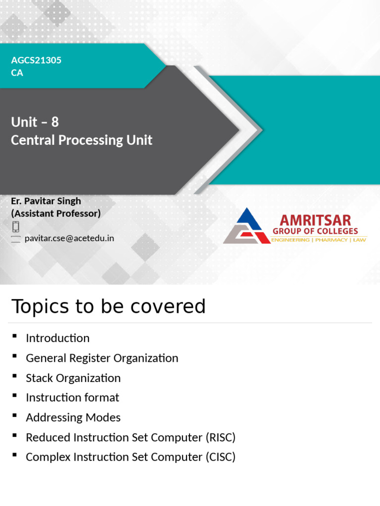 ch-8 CPU | PDF | Central Processing Unit | Computer Architecture
