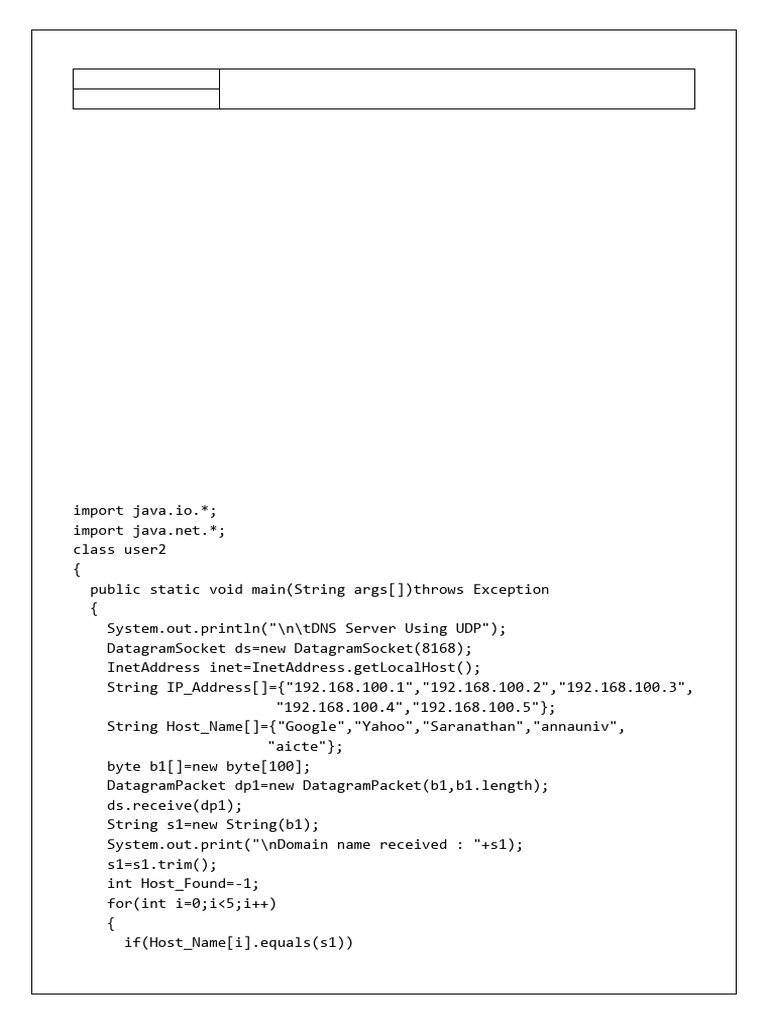 udp protocol | PDF | Port (Computer Networking) | Ip Address