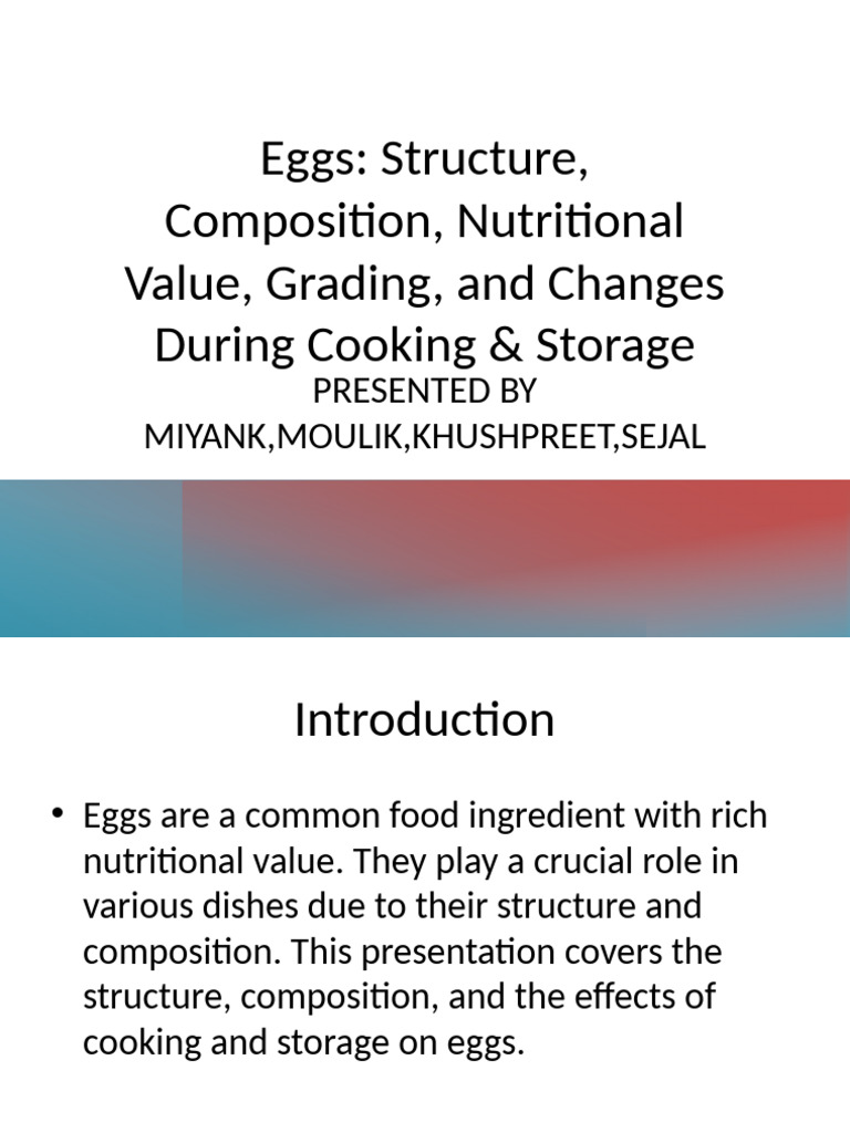 Egg Presentation Miyank (1) | PDF | Egg White | Fat