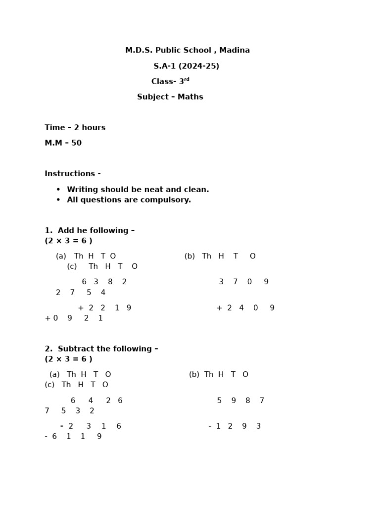 maths SA 1 | PDF | Numbers | Number Theory