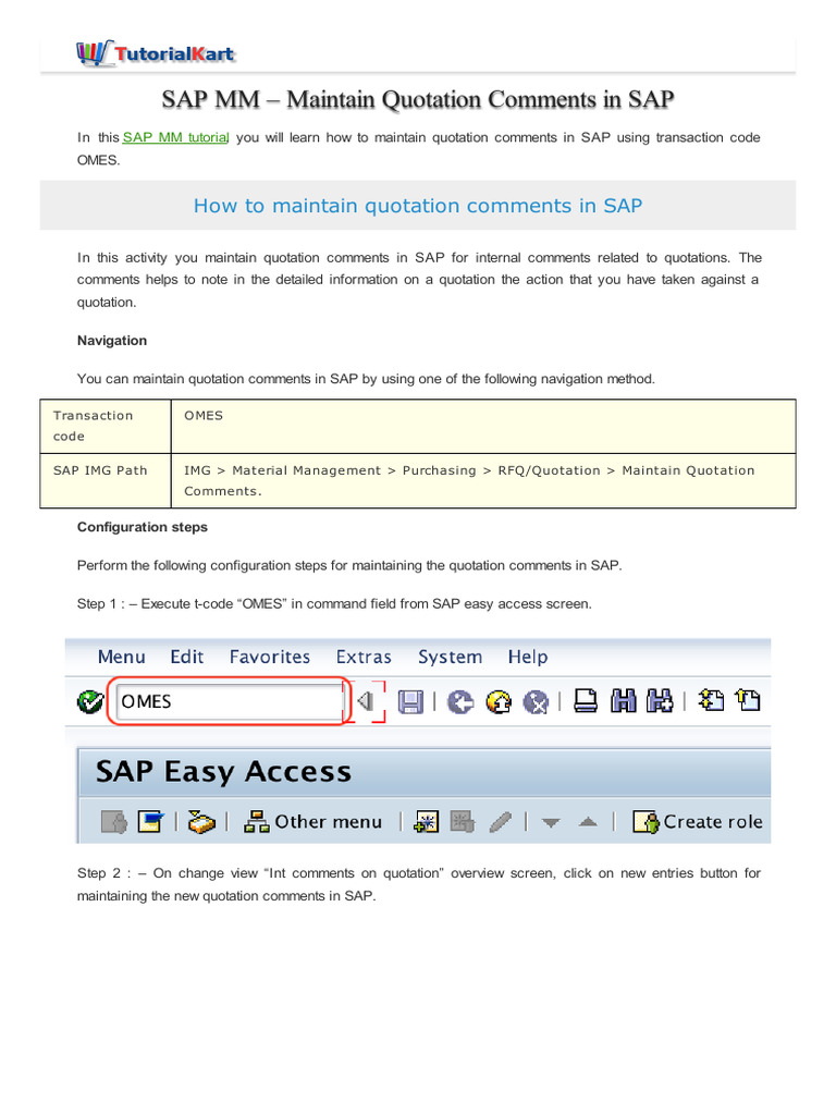 Maintain Quotation Comments | PDF | Computing