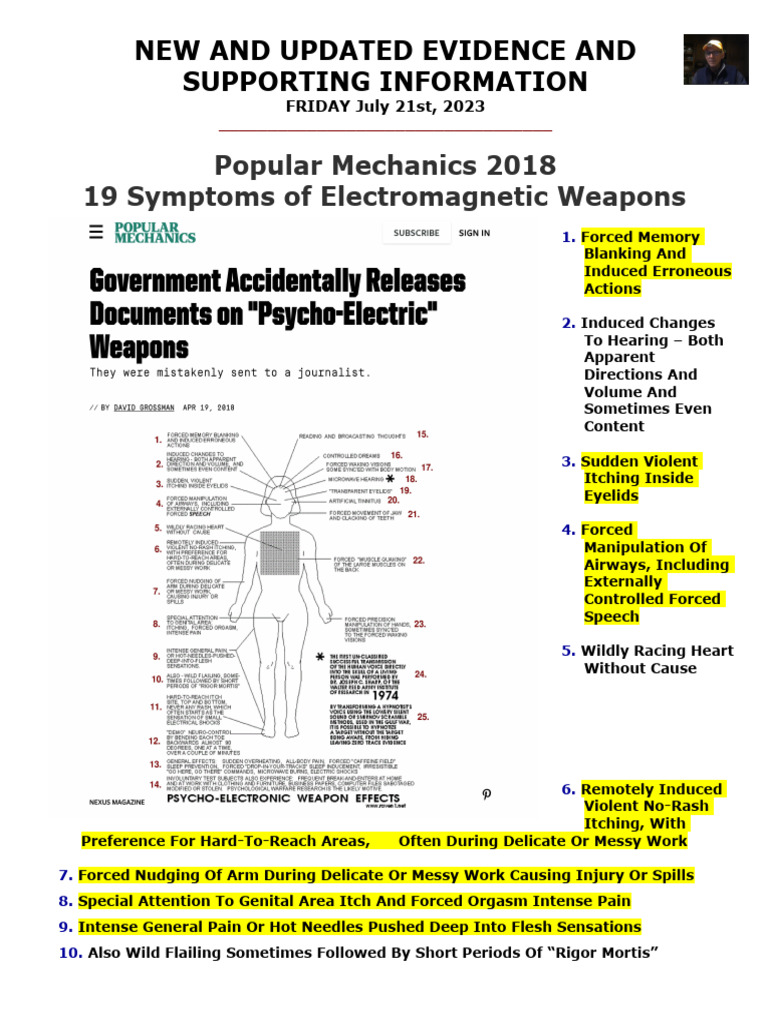2018 Popular Mechanics LEAKED CLASSIFIED Document Re 34 Symptoms of ...