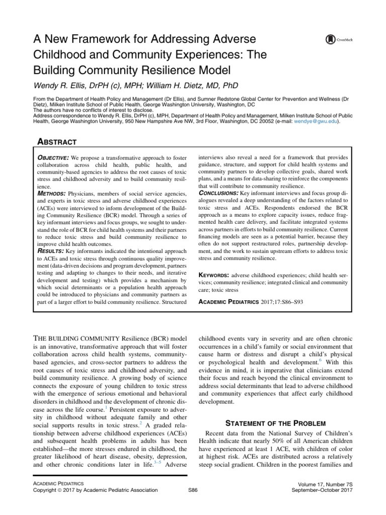 Ellis - Dietz The Building Community Resilience Model | PDF ...