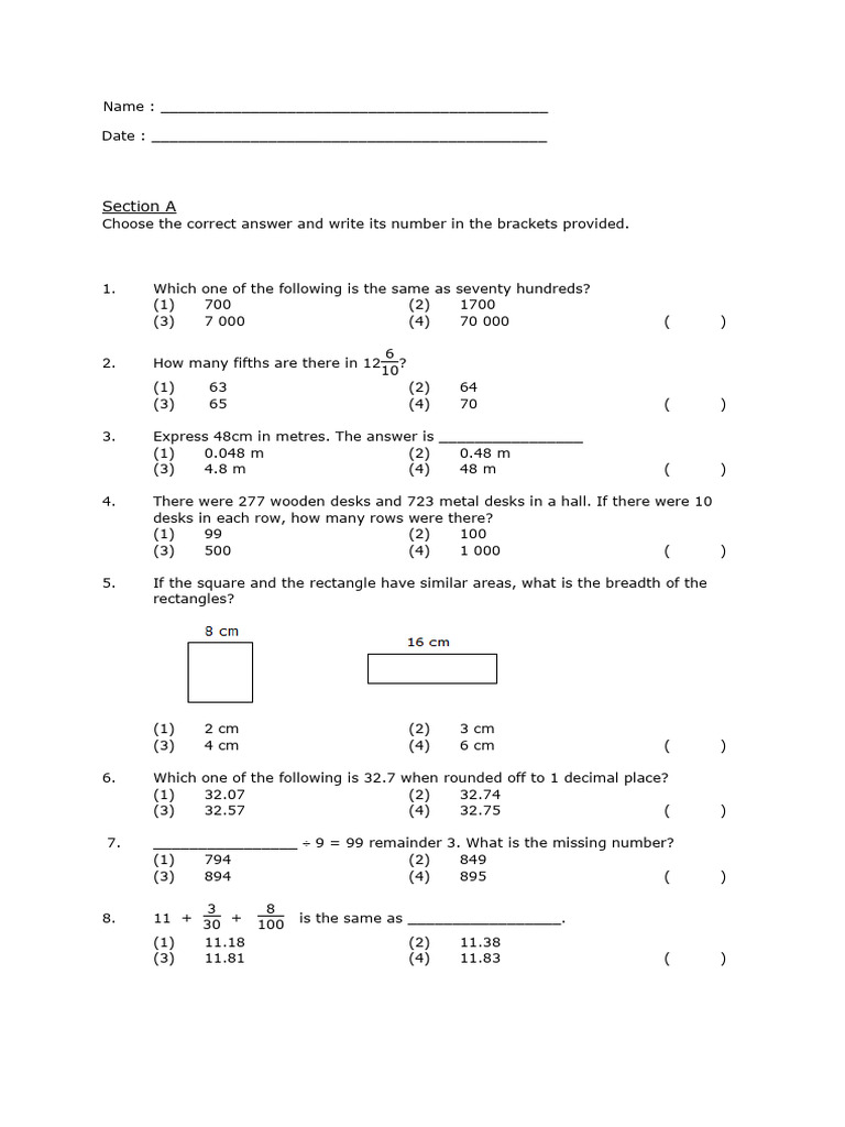 P4M-SA2-3 | PDF | Litre | Mathematics