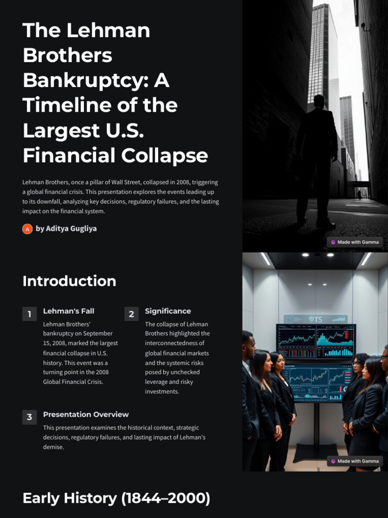 The Lehman Brothers Bankruptcy A Timeline of The Largest US Financial Collapse | PDF | Lehman ...