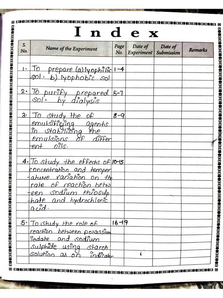 Chemistry Practical 2023-24 | PDF