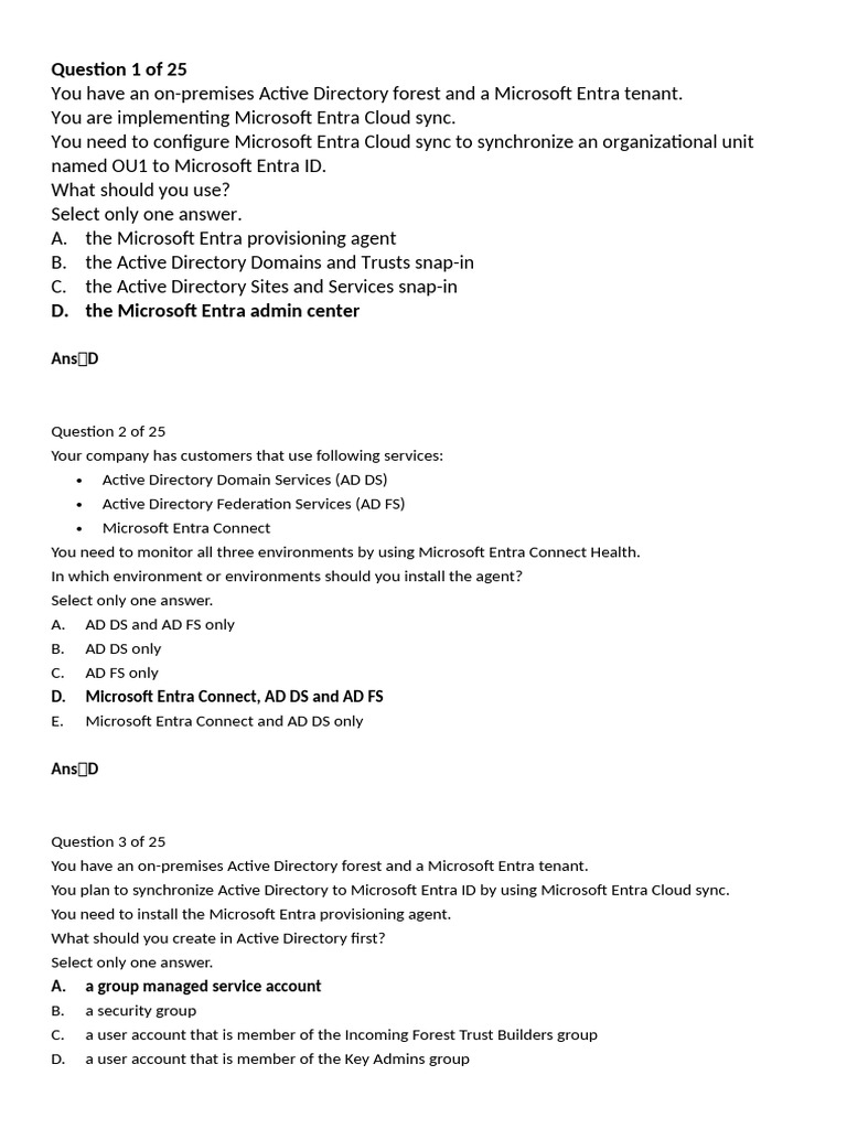 !0renewal Assessment For SC-300 - Dec-2024-72Score | PDF | Active ...