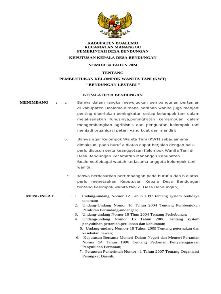 SK Kelompok Wanita Tani KWT Desa Kumitir Tahun 2021 L8e4zj 35 SK KWT Makmur Bersama Tahun 2021 ...