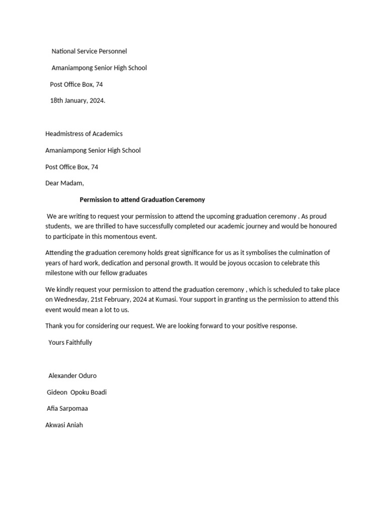 Graduation Letter | PDF