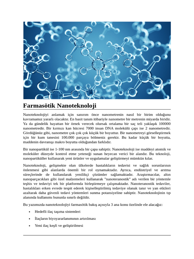 (T) Farmasötik Nanoteknoloji | PDF