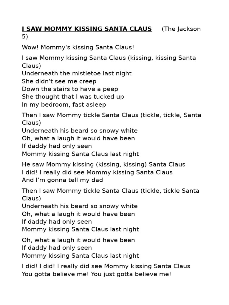 Jackson 5: Mommy Kissing Santa Claus | PDF
