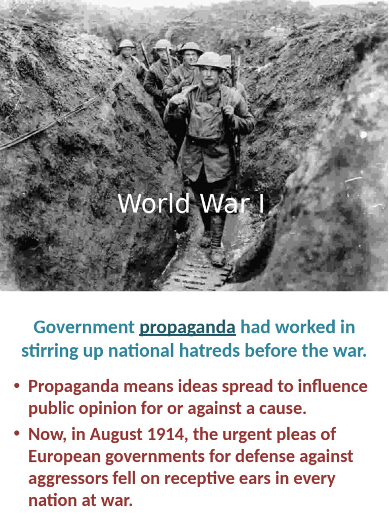 The War | PDF | Trench Warfare | Western Front (World War I)