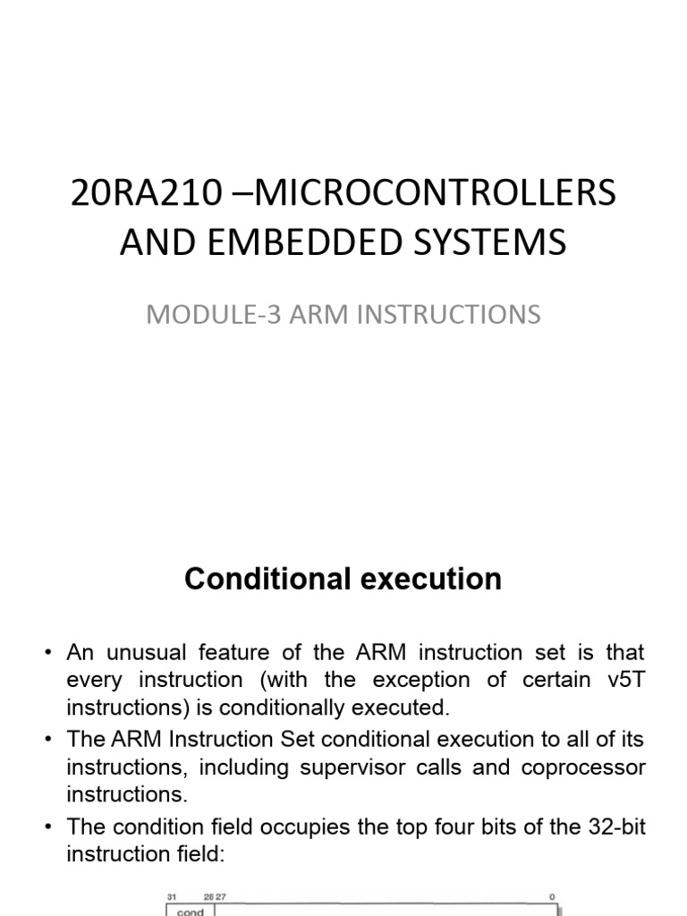 Conditional Execution Branching.pptx | PDF | Central Processing Unit | Assembly Language