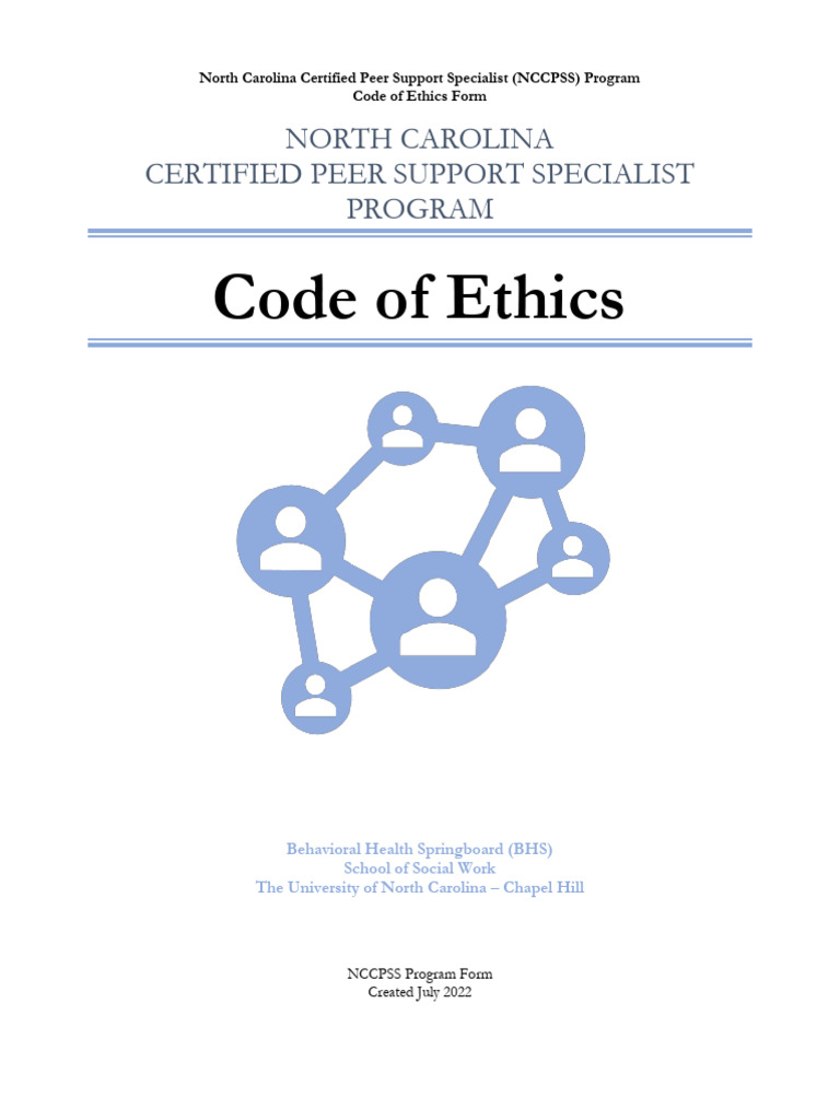 NCCPSS Code of Ethics Form | PDF | Social Psychology