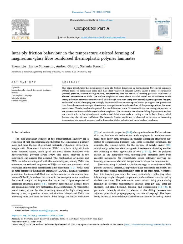 Inter-Ply Friction Behaviour in The Temperature Assisted Forming of ...