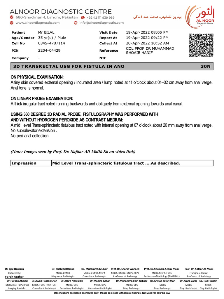 3d Transrectal Usg For Fistula in Ano - 2204-04429 | PDF | Radiology ...