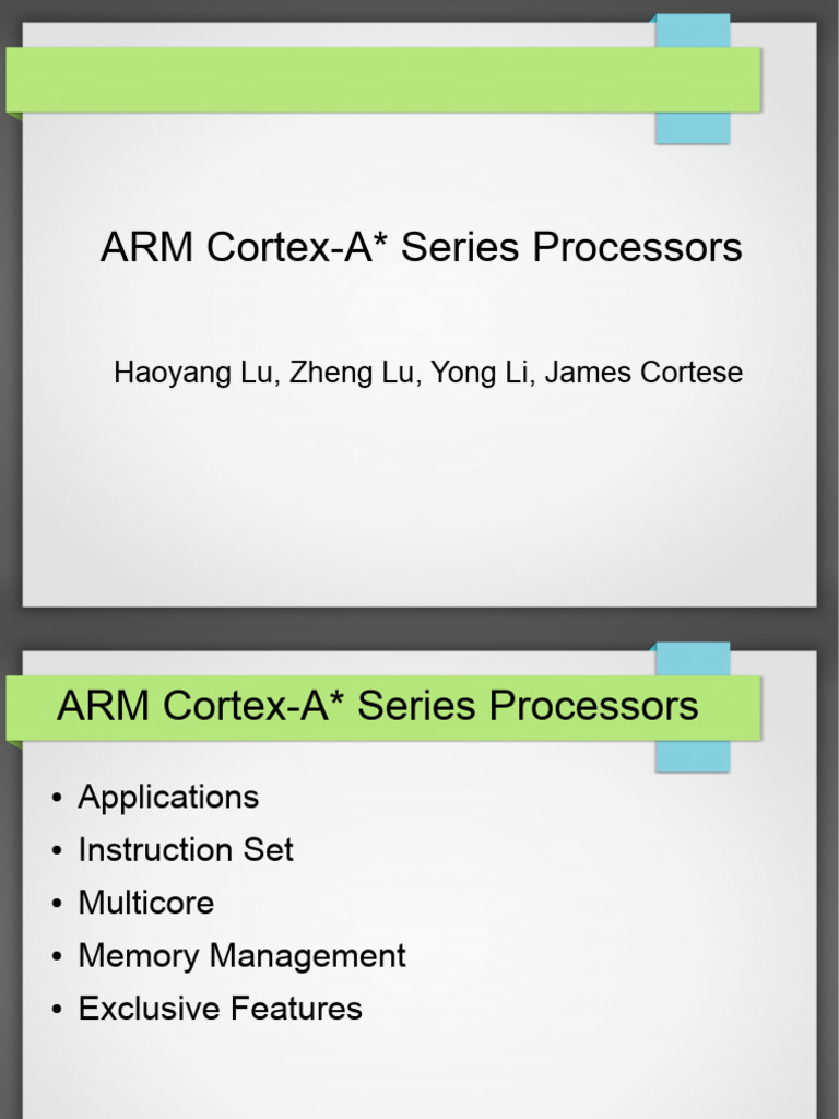 Arm Cortex A Series Slides | PDF | Cpu Cache | Computer Science