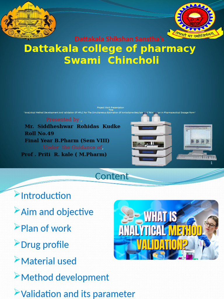 Siddheshwar Rohidas Kudke Presentation | PDF | High Performance Liquid Chromatography ...