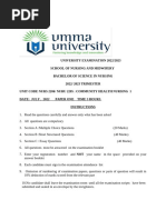 Chew National Exam Past Questions | PDF | Health Care | Community