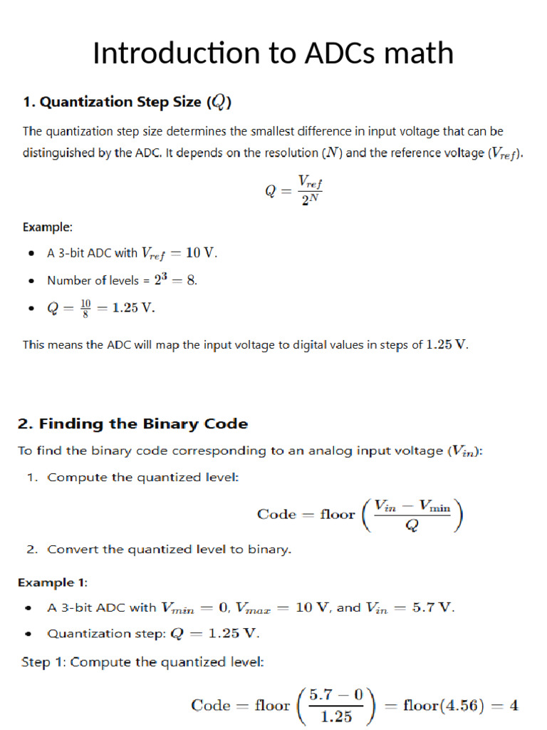ADC Math Examples Presentation | PDF