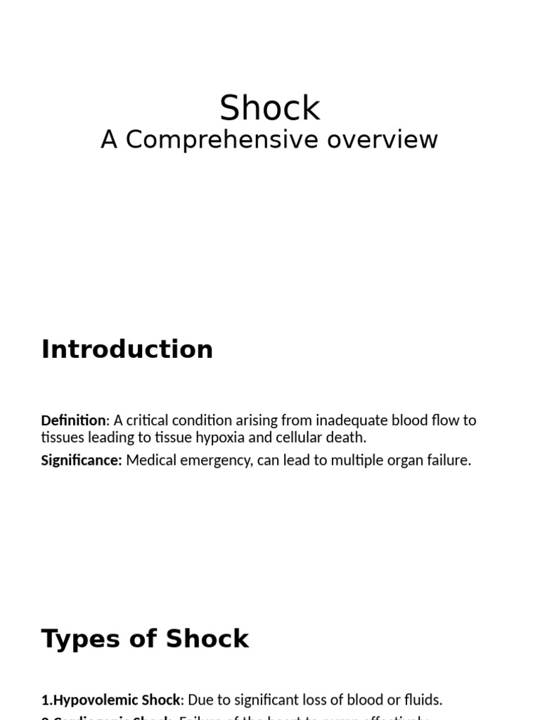 shock | PDF | Shock (Circulatory) | Clinical Medicine