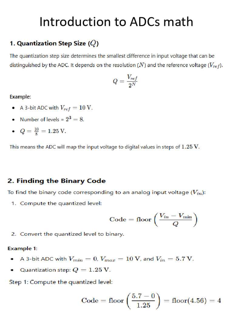 ADC Math Examples Presentation | PDF