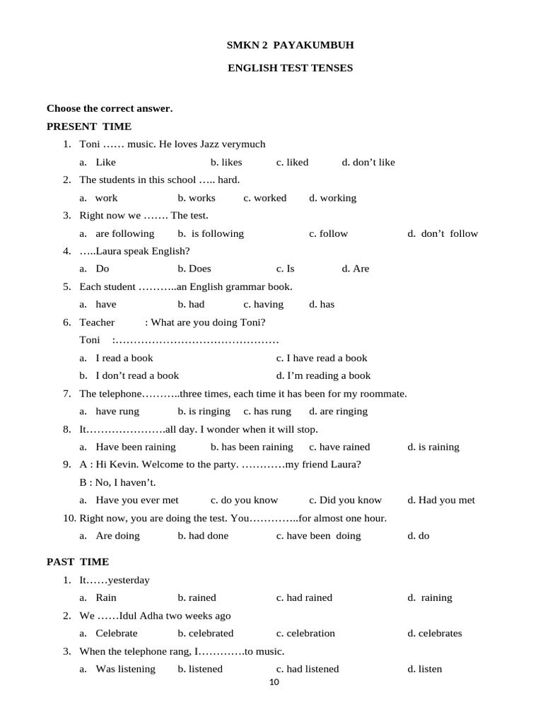 Task II (Tenses) | PDF