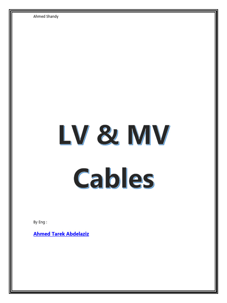 LV & MV Cables | PDF