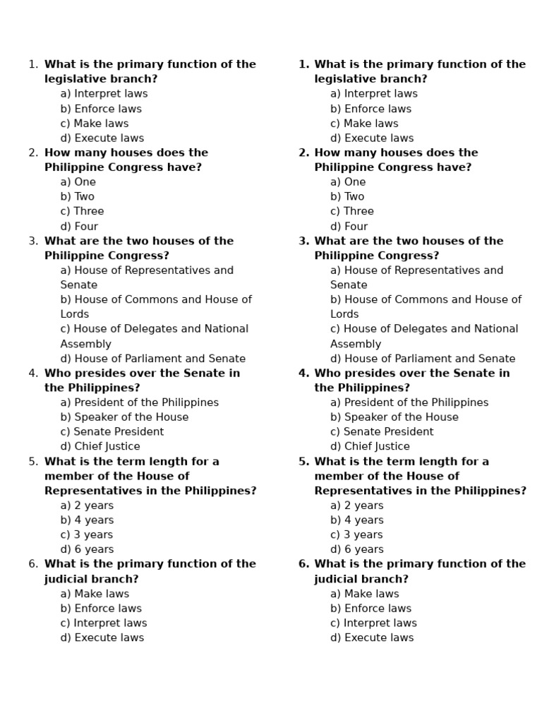 QUIZ Legislative, Judiciary | PDF | Supreme Courts | Supreme Court Of ...