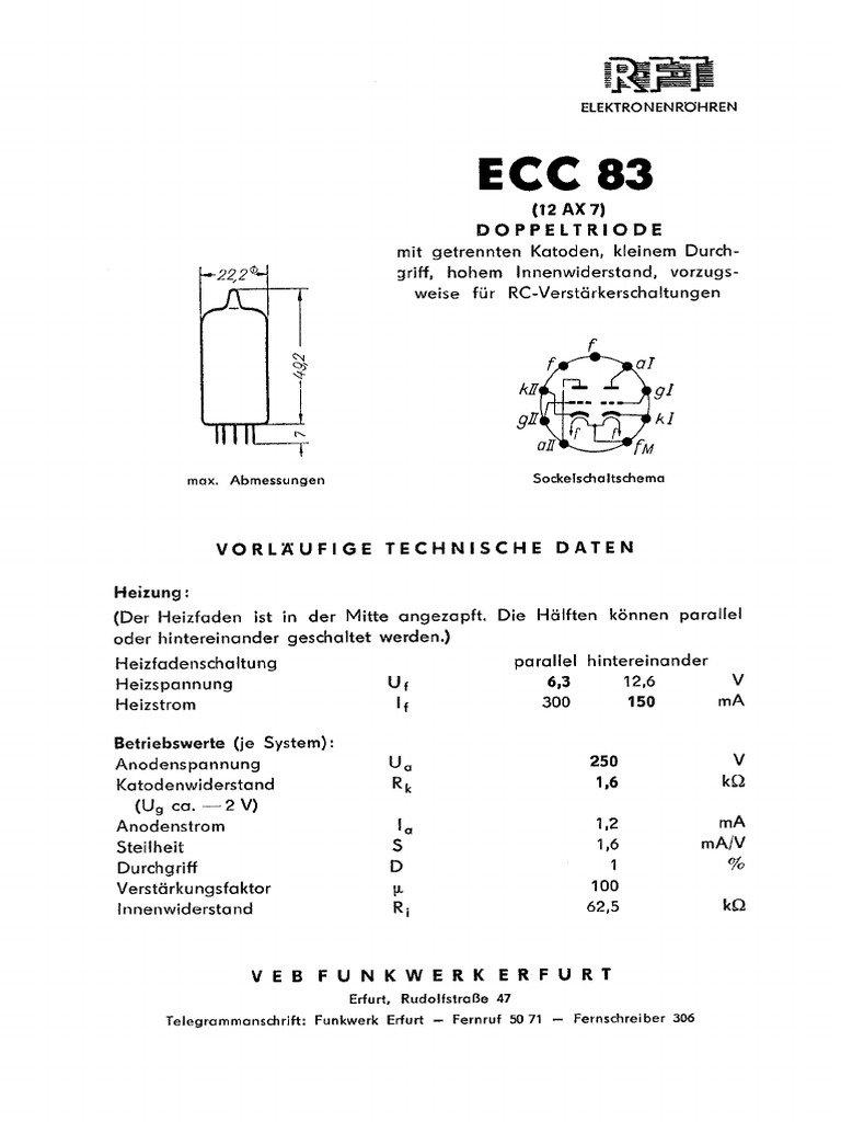 ECC83 | PDF