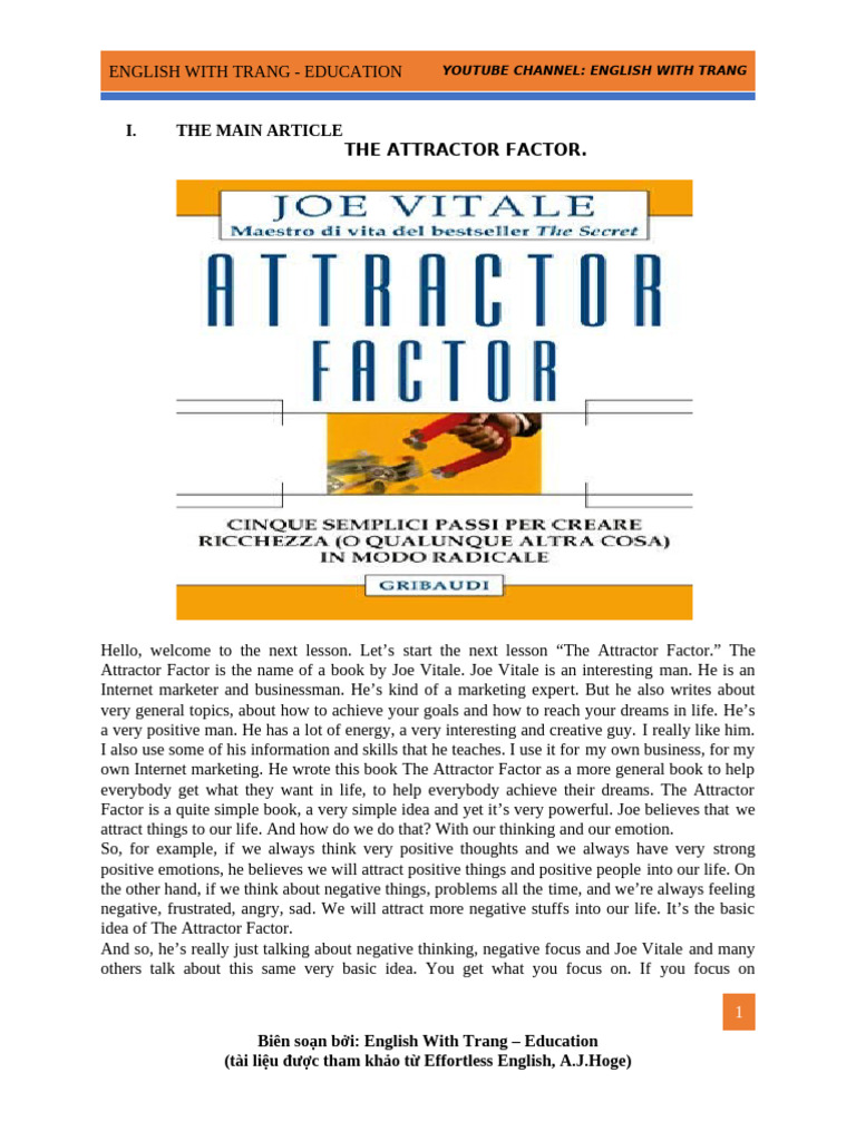 AttractorFactor Mini Story | PDF | Thought