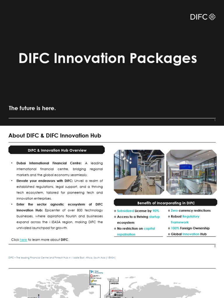 DIFC Innovation Packages - India Offer | PDF | Economies
