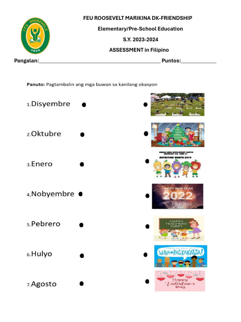 4th Assessment Filipino | PDF