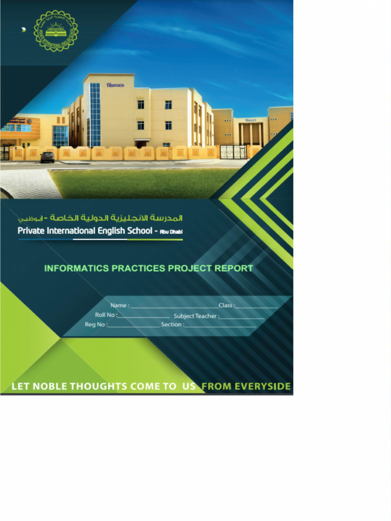 Informatics Practices Project Pdf Python Programming Language
