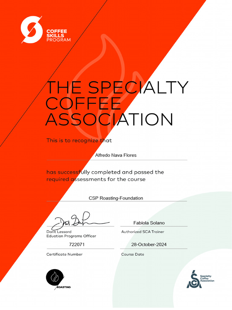 Coffee Certificate | PDF