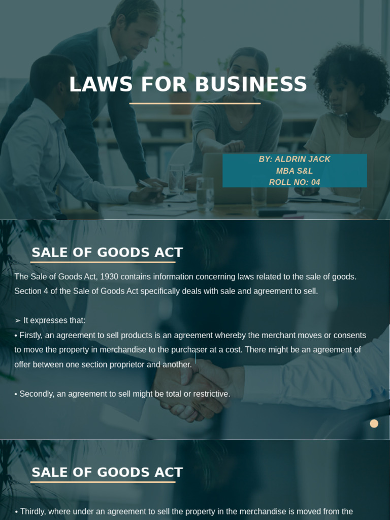 Laws For Business | PDF | Sales | Property
