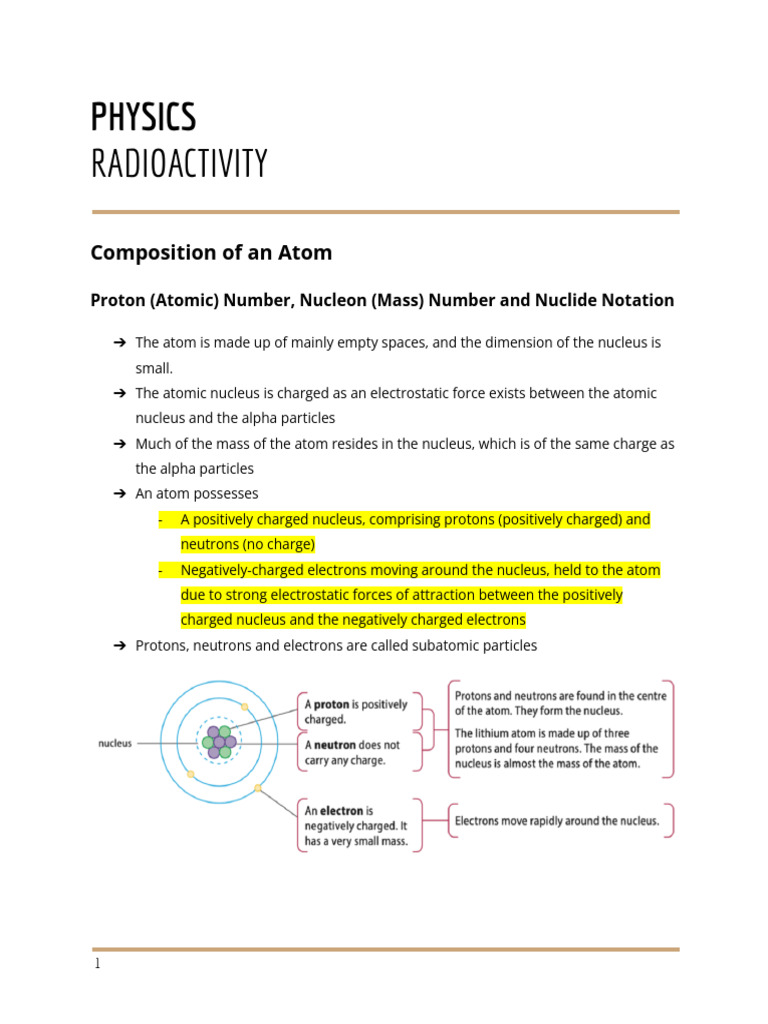 Radioactivity | PDF | Radioactive Decay | Atomic Nucleus