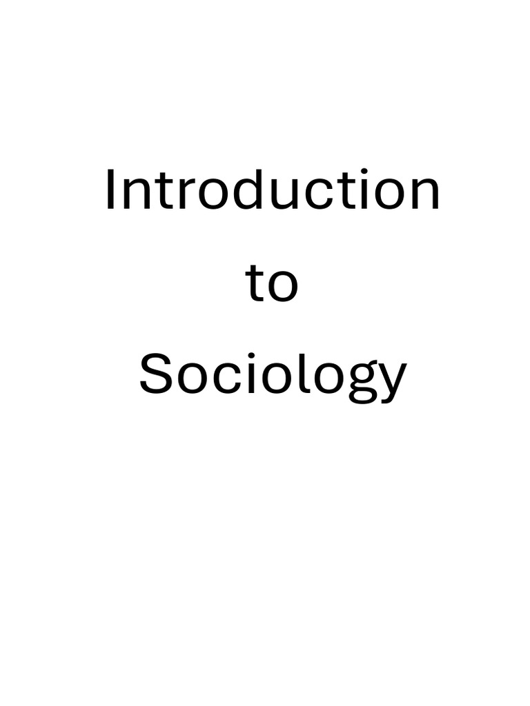 Introduction to Sociology | PDF | Sociology | Deviance (Sociology)