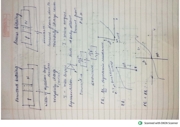 Forward and Reverse Biasing Short Notes Class 12th | PDF
