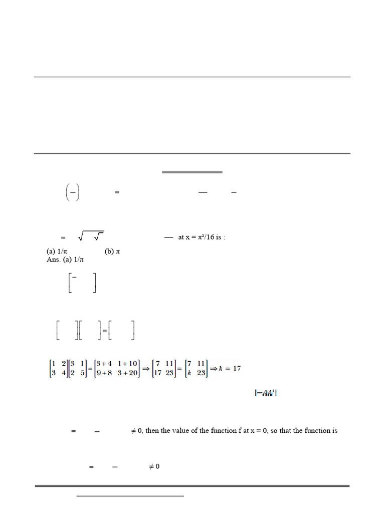 Grade 12 Maths Sample Paper 2025 | PDF | Length | Multiple Choice