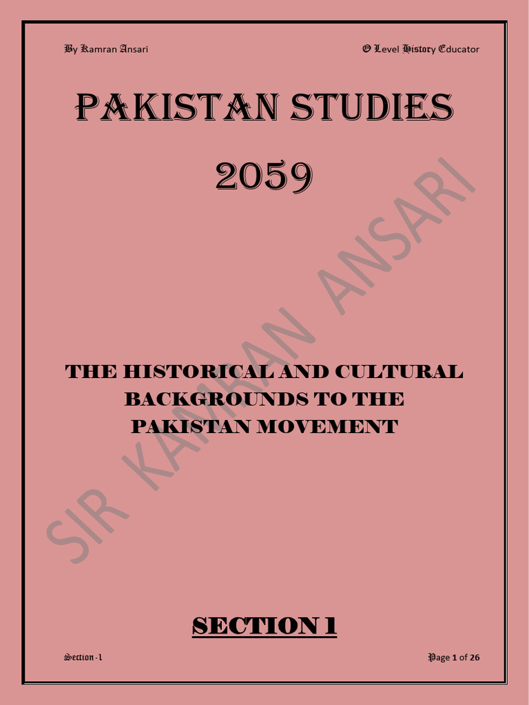 Section - 1 History (2059) | PDF | Urdu | Mughal Empire