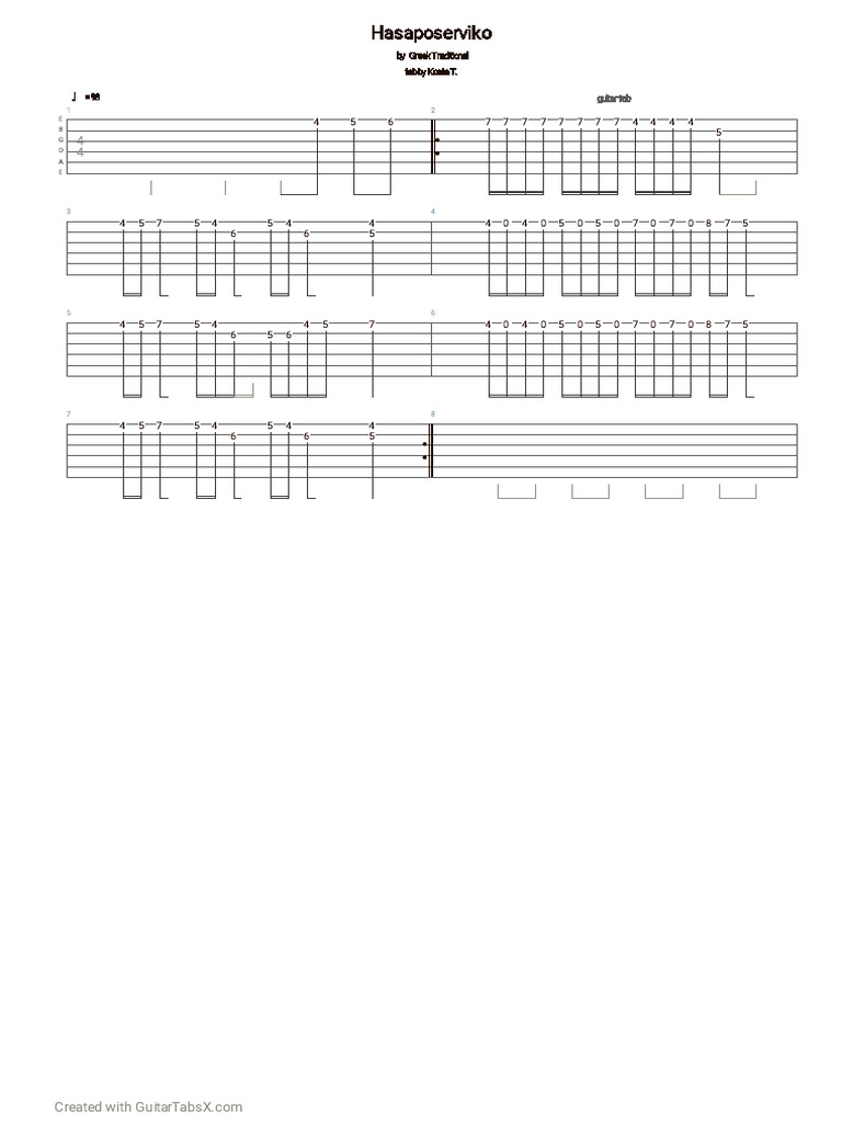 Greek Traditional - Hasaposerviko | PDF