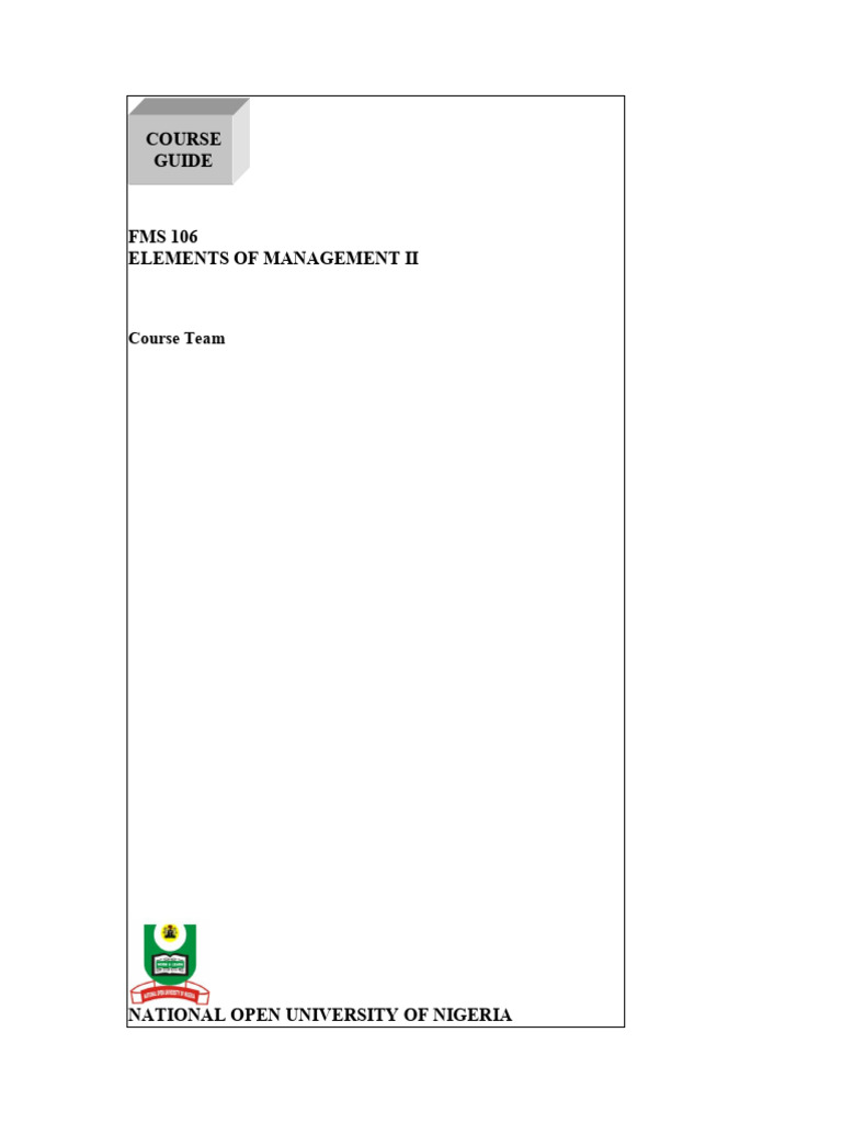 Management Course Guide | PDF | Goal | Science