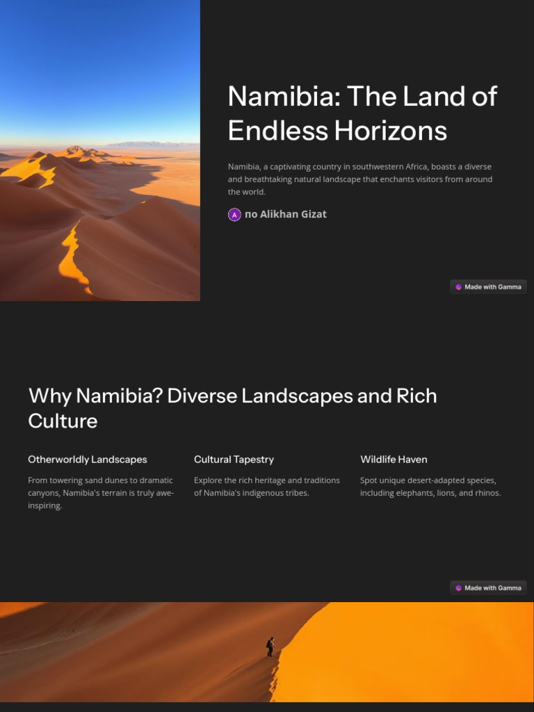 Namibia: A Journey Through Nature's Wonders | PDF