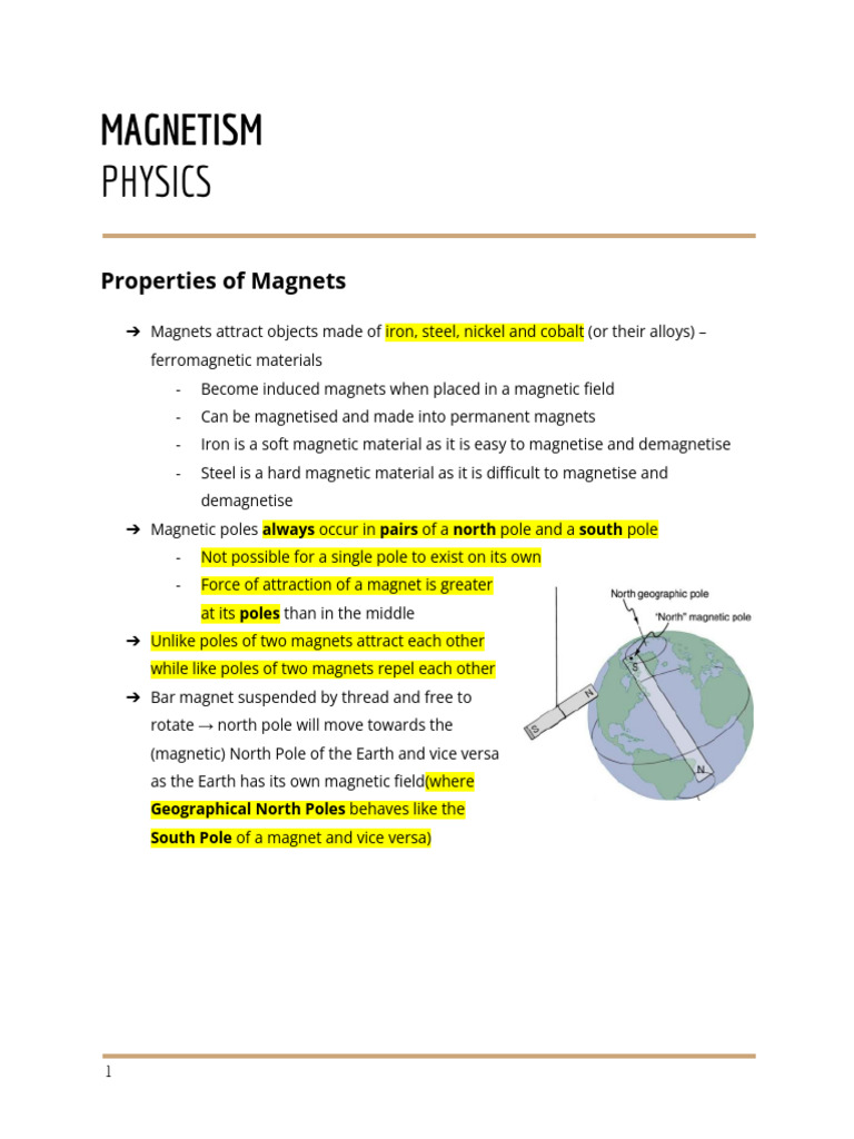 Magnetism | PDF | Magnetism | Magnet