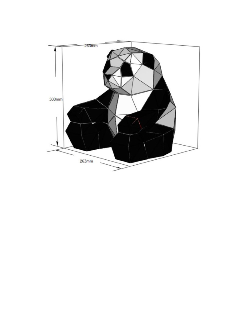 Panda Polygonal Sculpture | PDF