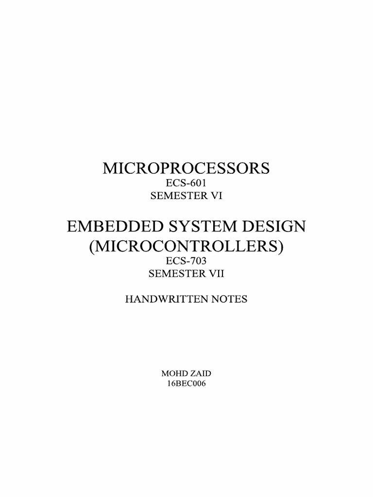 Microprocessor SEM 4 Handwritten Notes | PDF | Microprocessor ...