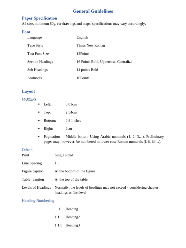 General Guidelines | PDF