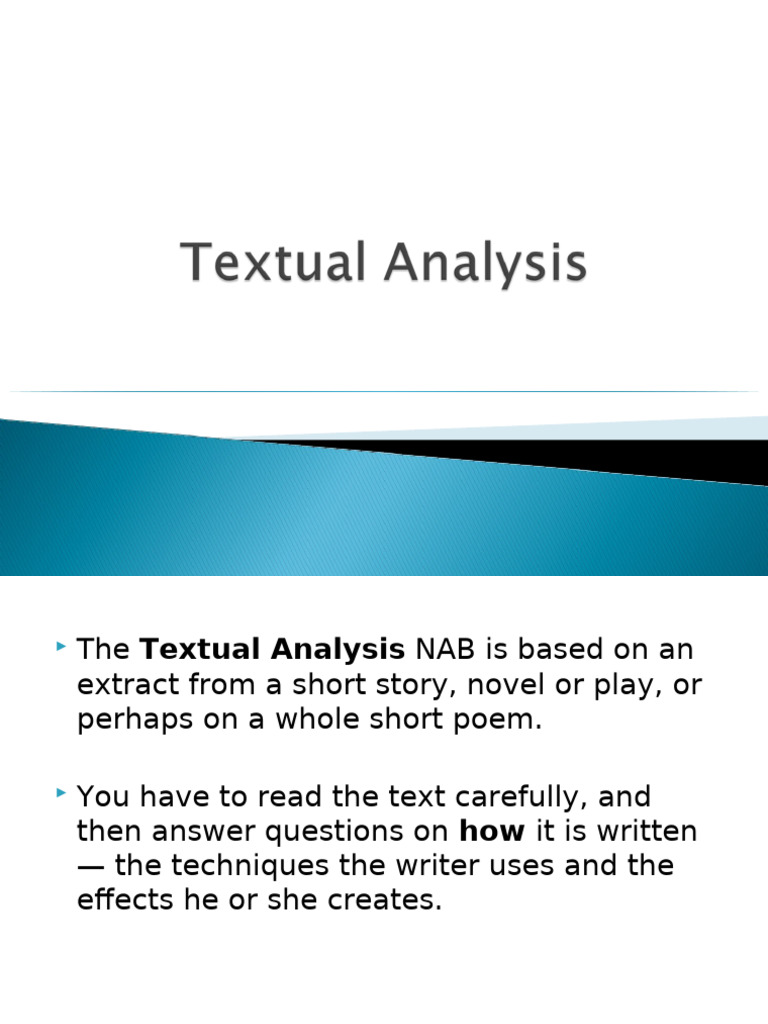 Textual Analysis Techniques Explained | PDF | Punctuation | Sentence ...